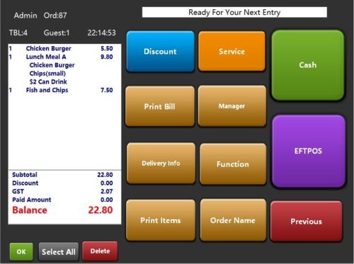 New Touch POS System Restaurant Cafe Pizza Fish Chips Takeaway Cash ...