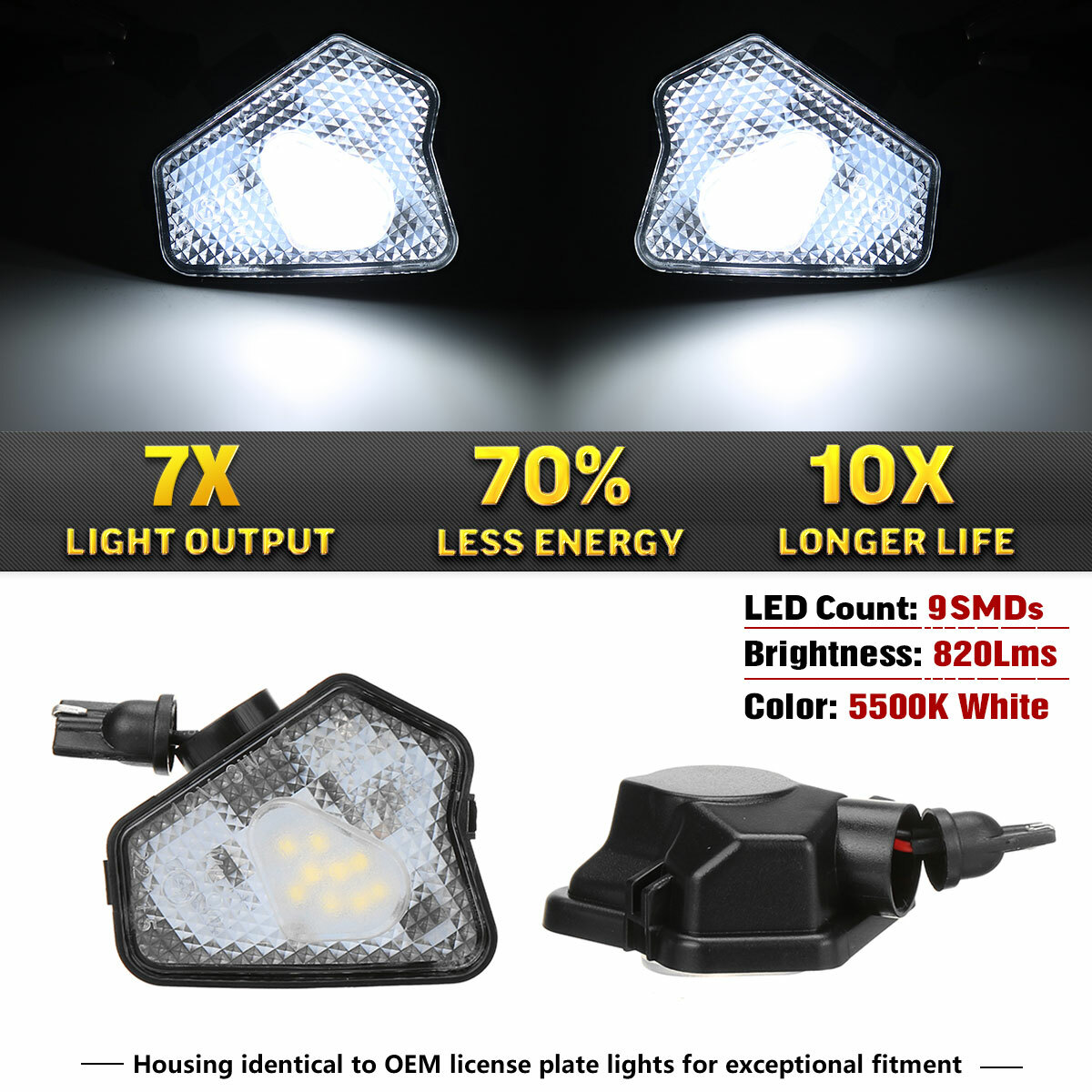 2x LED Under Mirror Puddle Light for M-Benz W204 W212 W176 | eBay