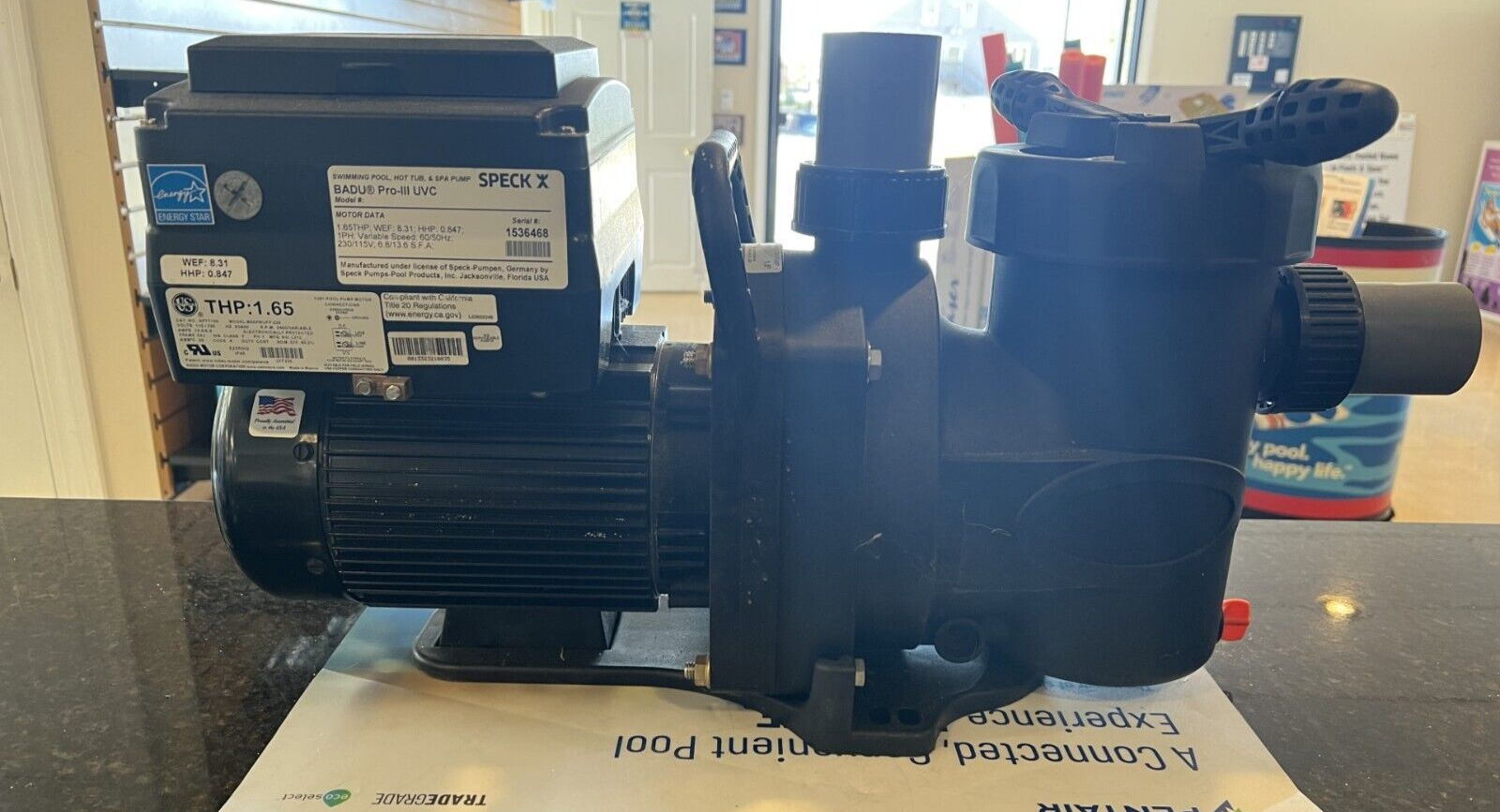 Speck BADU Pro-III UVC w/Neptune Variable Speed Inground Pool Pump | eBay