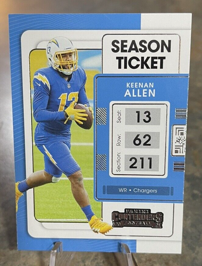 2021 #52 Keenan Allen Panini Contenders Season Ticket Los Angeles ...