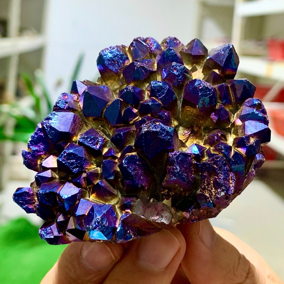 195G Angel Aura Quartz Titanium BismuthSiliconcluster Rainbow Crystals Stone | eBay