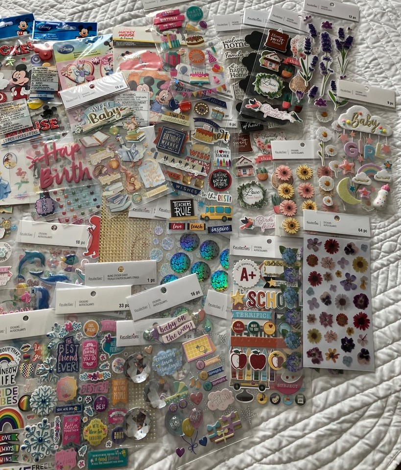 Jolee & Recollection Sticker Lot, Over 100 packages! NEW! | eBay