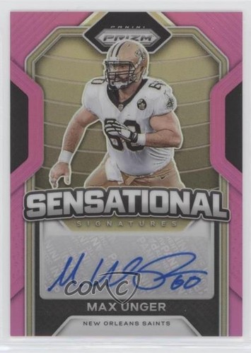 2020 Panini Prizm Sensational Signatures Pink Prizm Max Unger #13 Auto ...