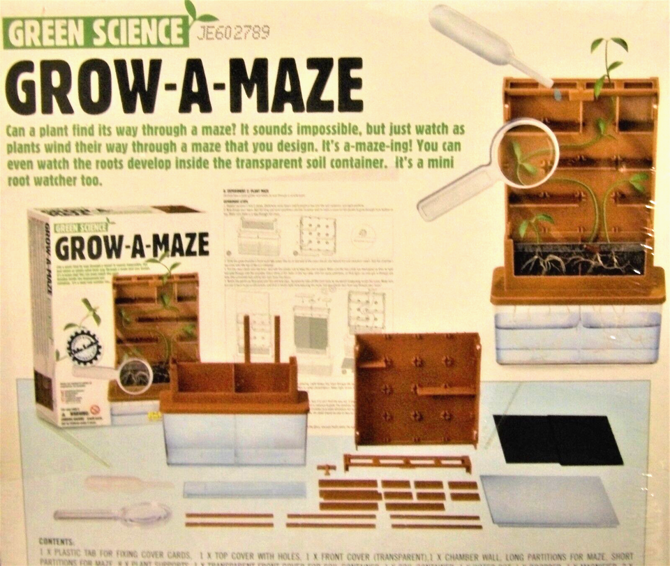 Green Science, Grow a Maze, NEW! age 8 up 4M Kit Watch Plant Grow Root ...
