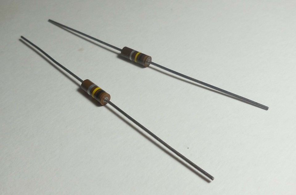 Matched Pair Allen Bradley 100K RC20GF104K Carbon Comp NOS 1/2W AB ...