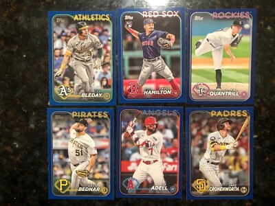 2024 Topps Baseball BLUE Parallel Lot 5 Adell David Hamilton Red Sox RC ...