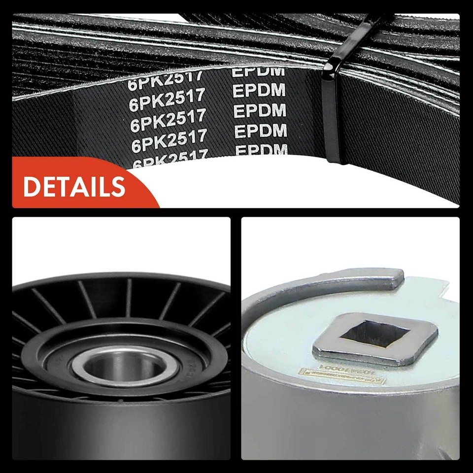 3Pcs Serpentine Belt Drive Component Kit for Ford F-150 F-250 F-350 ...