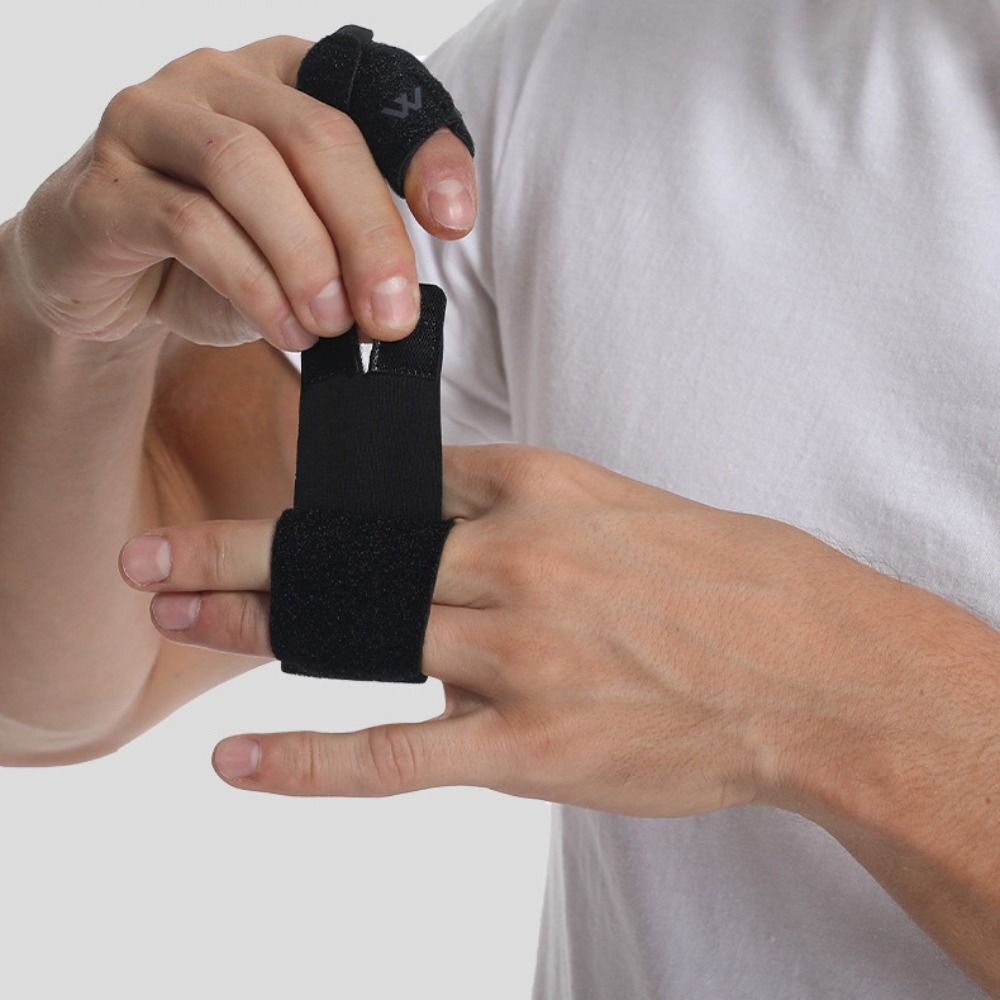 2PCS Black Sports Finger Sleeves Nylon Finger Support Finger Protection ...