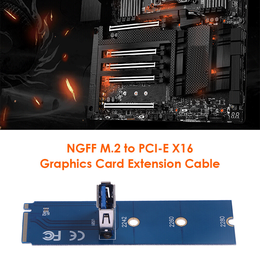 # M.2 to USB 3.0 PCI-E X16 Slot Transfer Card Graphics Card PCI-Express ...