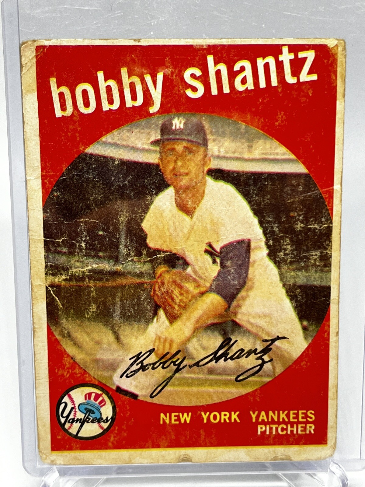 1959 TOPPS #222 BOBBY SHANTZ YANKEES | eBay