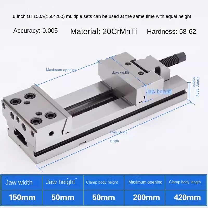 Precision Flat Vise CNC Milling Machine Special 6 Inch 7 Inch Fixture ...