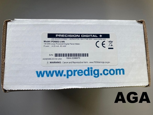 PRECISION DIGITAL 1/8 DIN LOOP POWERED DIGITAL PANEL PD6606-LNN "AK ...