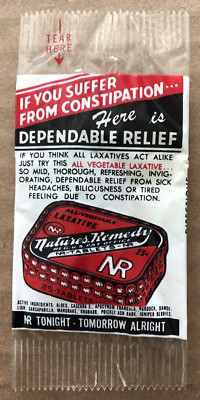 Vintage NR NATURES REMEDY Vegetable Laxative Pill Tin nos UNOPENED ...