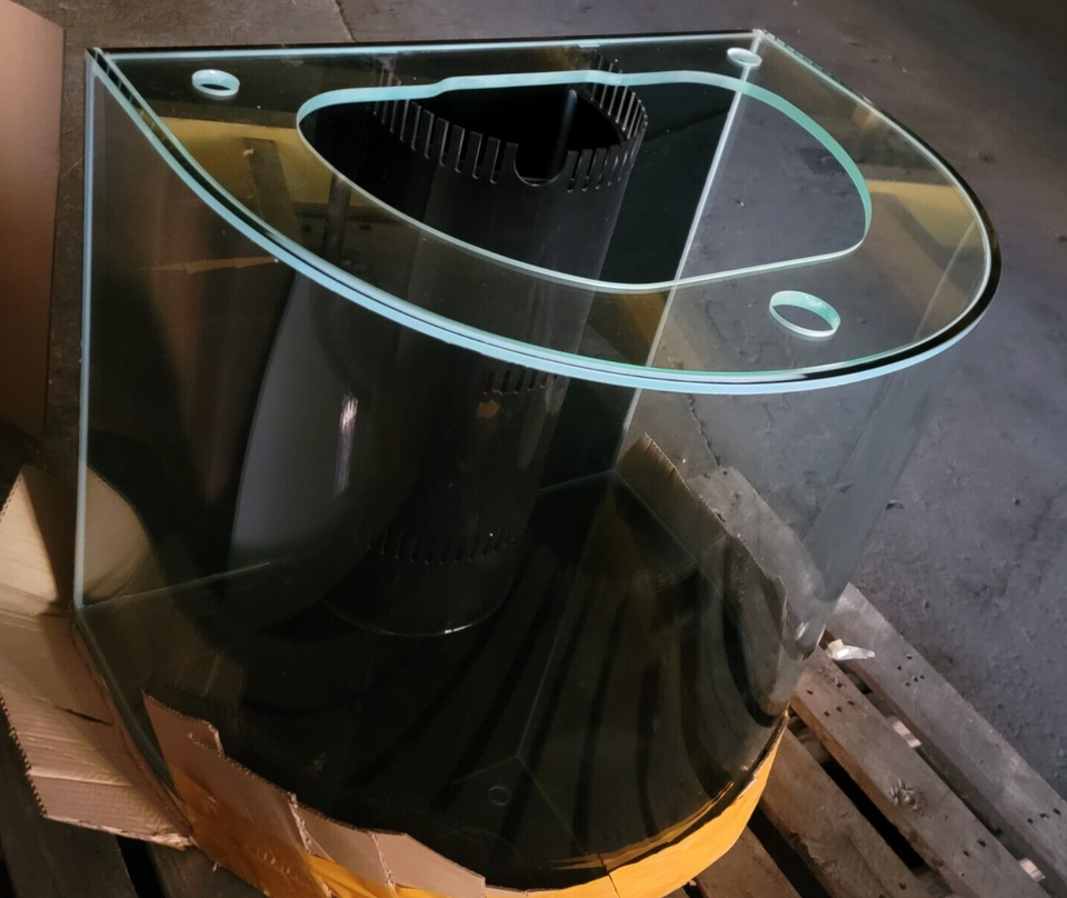 60 Gallon Half Round Glass Reef-Ready Aquarium with Stand and Canopy | eBay