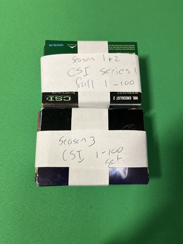 COMPLETE SET OF CSI SERIES 1 TRADING CARDS Seasons 1-3 - 200 Cards | eBay