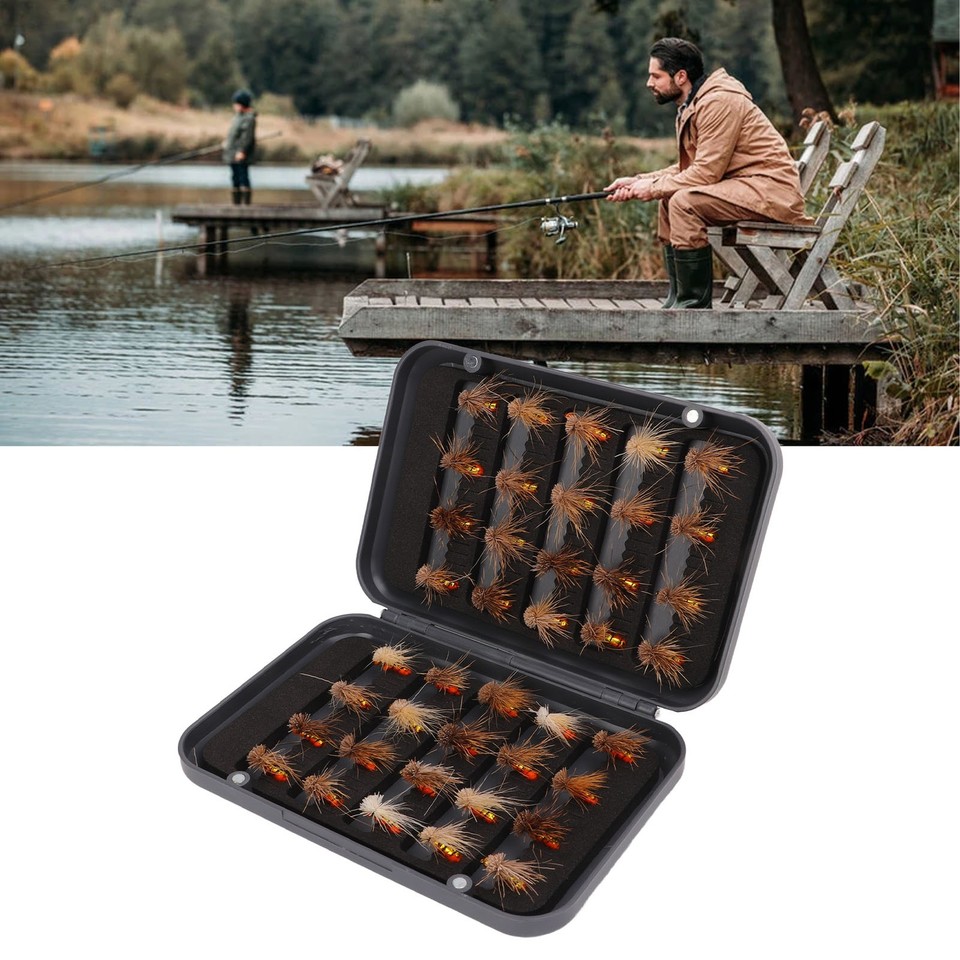 40Pcs Fly Fishing Bait Stainless Steel Fly Fishing Lures Kit With ...