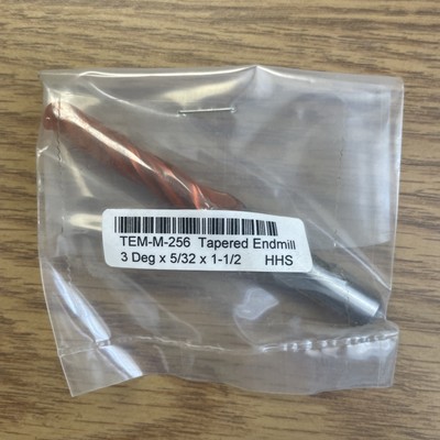 Award Cutter M256 5/32 X 1 1/2 X 3/8 3 DEGREE TAPERED ENDMILL NEW HSS ...