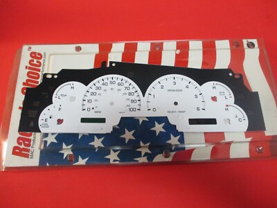 2000-2002 Ford F150 F-150 Expedition White Gauge Face 100 MPH Mac 2210 ...