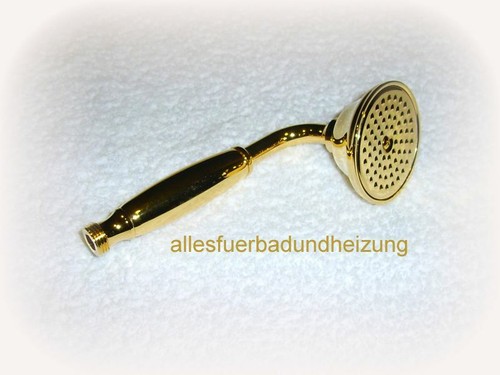 Nostalgie Stil- Handbrause Duschkopf Brausekopf massiv Messing GOLD ...