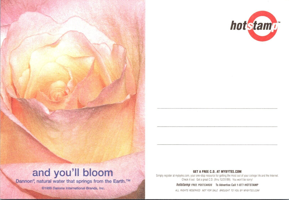 Postcard Advertising Dannon Water Yourself Natural Spring Water You ...