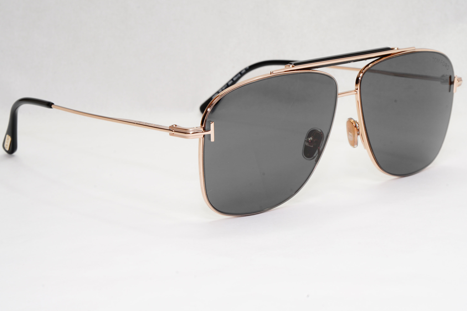 Tom Ford Sunglasses Jaden Gold Grey Metal Pilot Square FT1017 TF 1017 ...