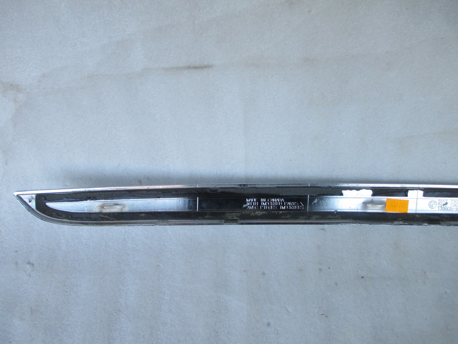 BMW X5 2014 2015 2016 2017 REAR BUMPER CHROME MOLDING STRIPE OEM ...