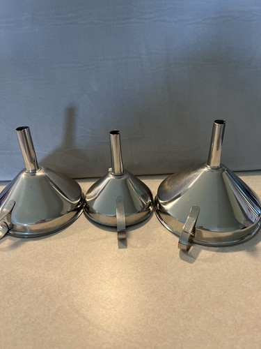 Stainless Steel Funnels, 3pcs Mini Filling Kitchen Funnel, Sizes Large ...