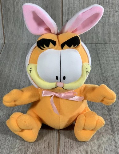 Garfield Easter Bunny Ears 8" Stuffed Animal Paws Cloth Plush Soft Kids ...