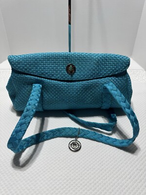 The Sak Blue Pixie Basket Weave Purse | eBay