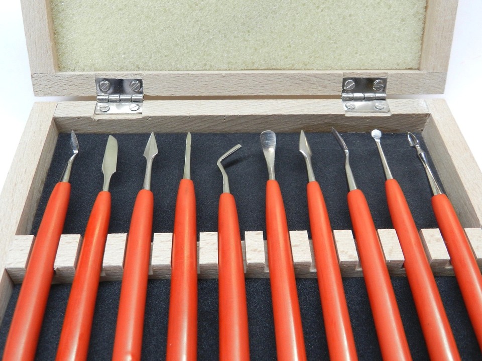 Wax Carving Tools Metal Art Clay Model Sculpting Wax Carver Set of 10 ...