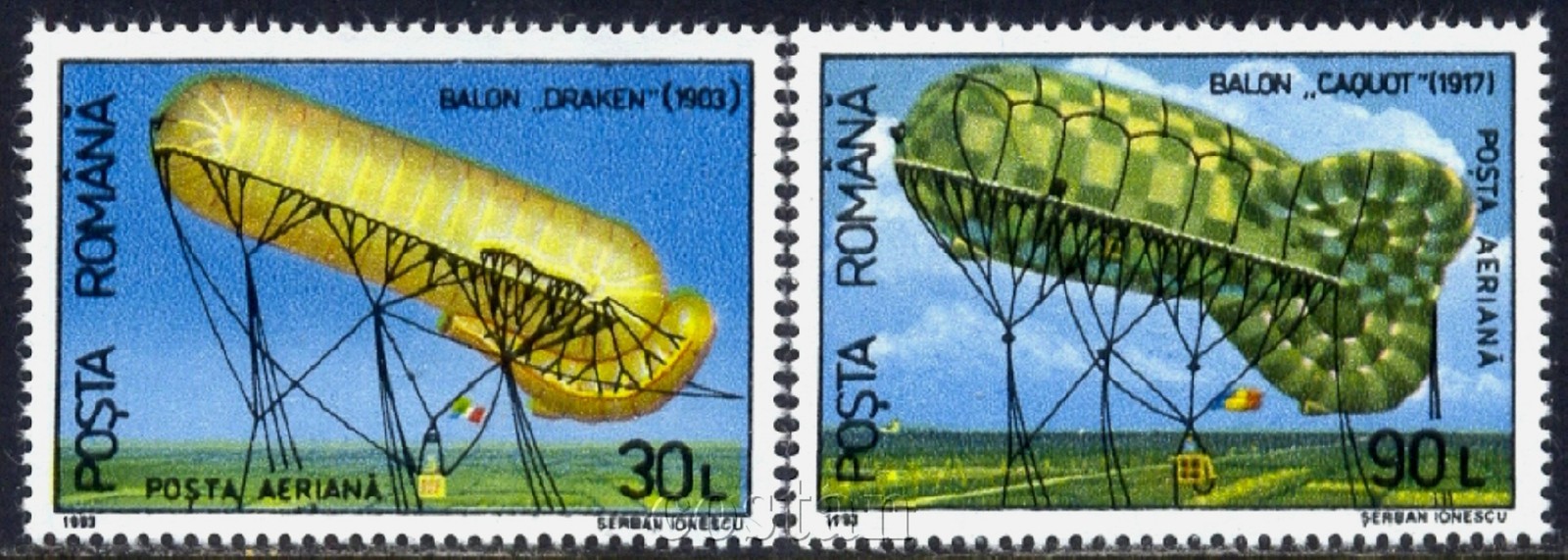 1993 Balloon History,Perseval,Caquot type kite,Zeppelin,Aviation ...