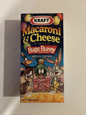 Vintage 1990’s Kraft Macaroni Cheese Bugs Bunny Theme Full NOS Unopened ...
