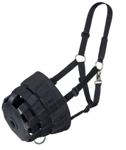 Tough 1 Black Poly/Nylon Pony Sized Grazing Muzzle tack equine 52-976P ...