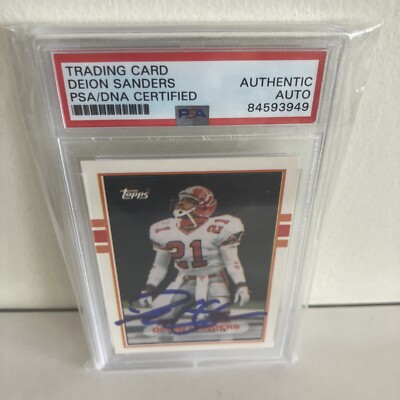 1989 Topps Traded Deion Sanders Rookie Card 30T PSA Authentic Auto | eBay