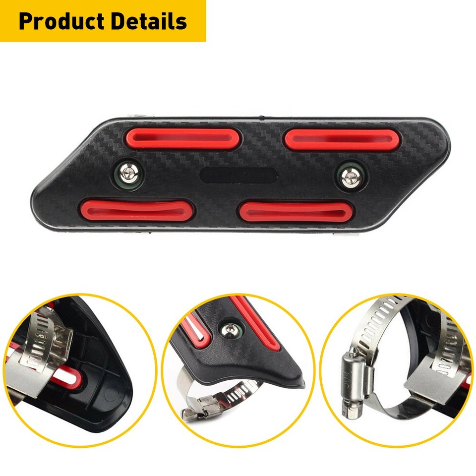 Motorcycle Exhaust Muffler Pipe Heat Shield Cover Heel Guard Universal ...