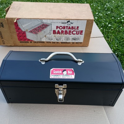 NOS Vintage Scotch Box Portable Charcoal BBQ Grill GOODWIN BERKELEY CA ...