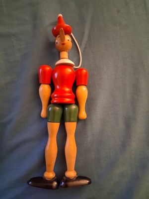 Pinocchio Doll Moveable Arms Legs & Neck Wooden Handpainted 9 in H ...