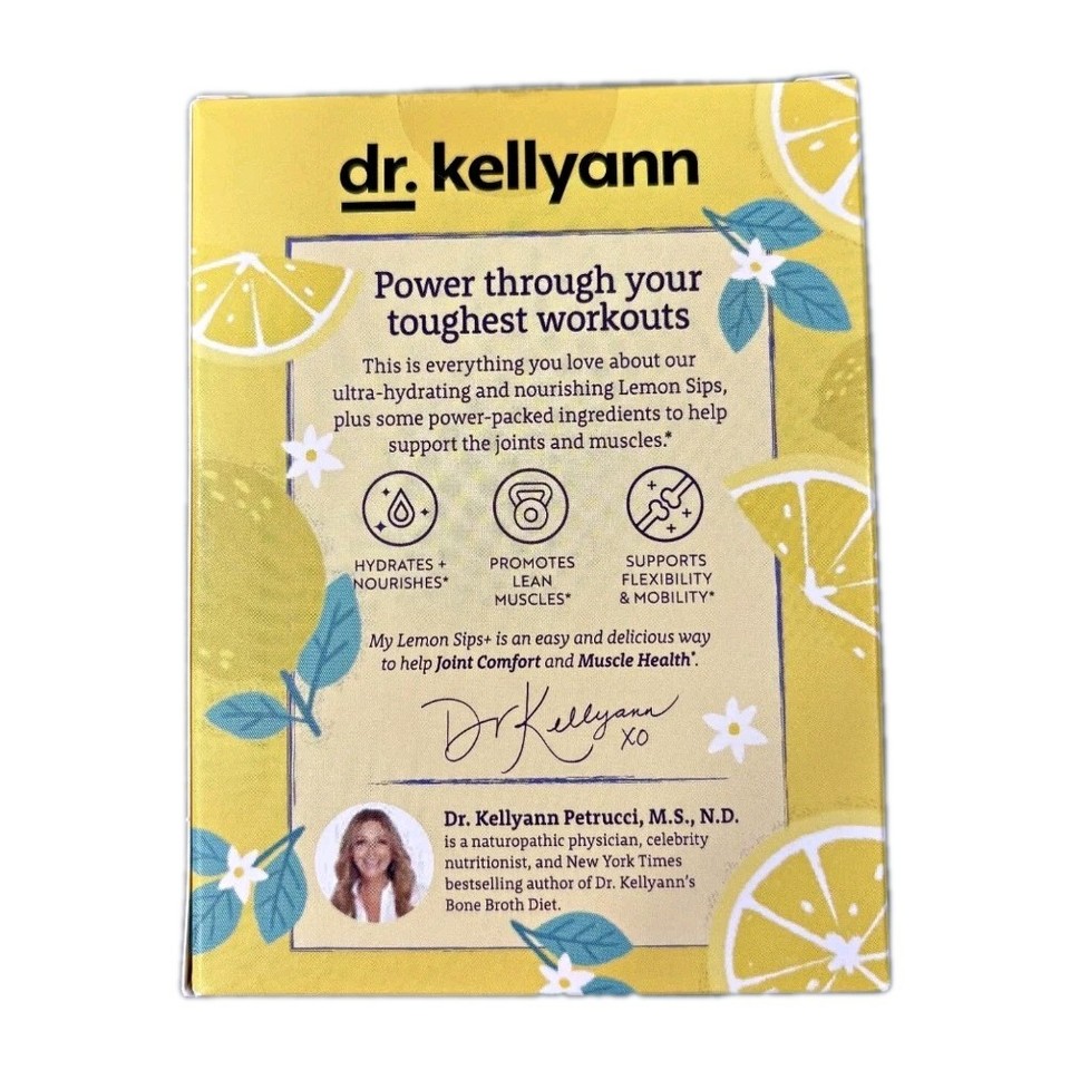 Dr. Kellyann Lemon Sips+ Joint & Muscle Health 24 Packets New Exp 02/ ...