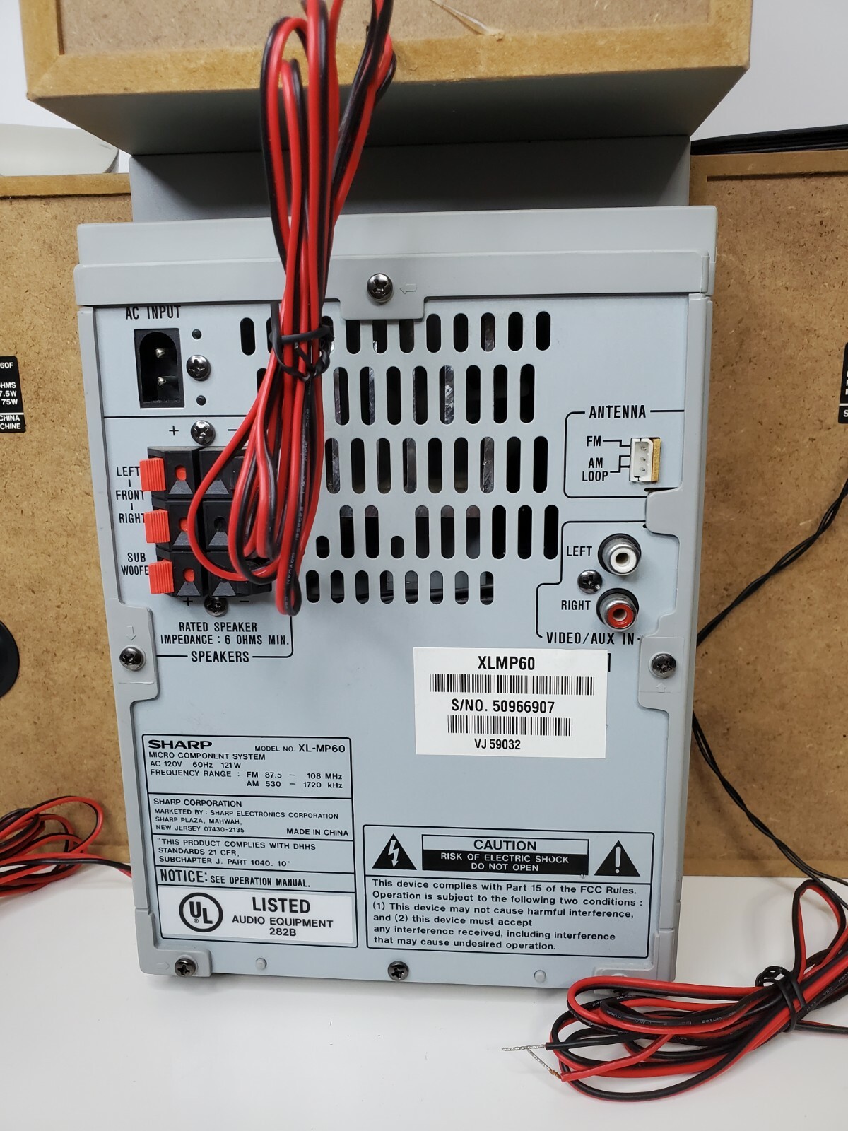 Sharp Micro Component System XL-MP60 5 CD Changer Remote Player. Aux ...