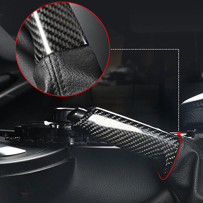 Carbon Black Handbrake Brake Handle Cover FOR BMW E46 E90 E92 F30 F32 ...
