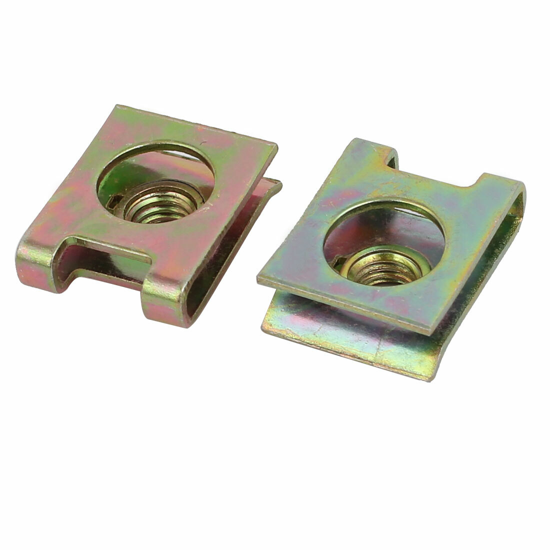 Fit M6 Screw Speed Fastener U Nut Clip Zinc Plated Hardware Brass Tone ...