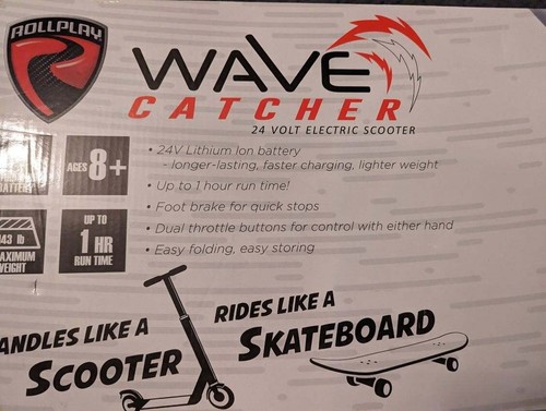 Rollplay 24V Wave Catcher Electric Scooter Toy for Boys & Girls Ages 8 ...
