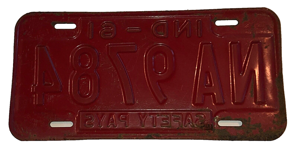 Vintage 1961 INDIANA License Plate NA 9784 | eBay