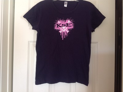 Girls KSE t-shirt Killswitch Engage blue shirt, pink and white skull ...