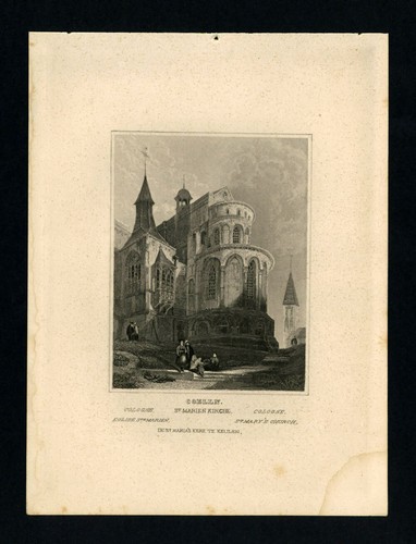 Eglise Sainte-Marie-Cologne-Du-Capitole Cologne engraving Original 19e ...