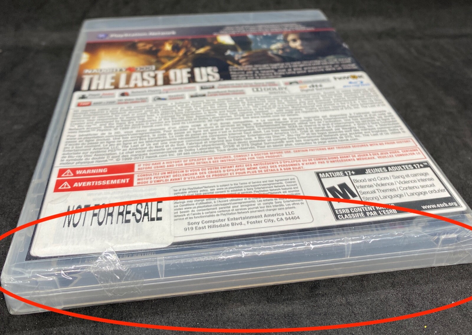 The Last Of US Nfr Not For Resale sony PLAYSTATION 3 New Ntsc USA New ...