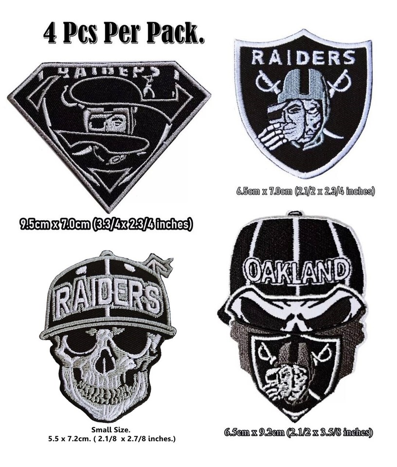 Oakland Raiders NFL Football Patches Embroidery iron,sew(From Thai by ...