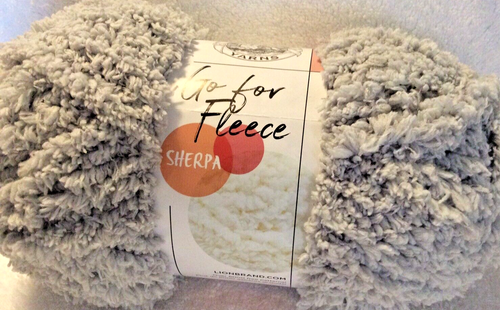 Lion Brand Yarns Go For Fleece Sherpa "Pearl Grey" | eBay