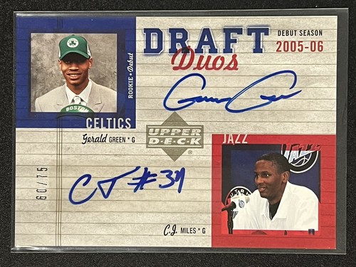 2005-06 Upper Deck Rookie Debut - Draft Duos Gerald Green, C.J. Miles # ...