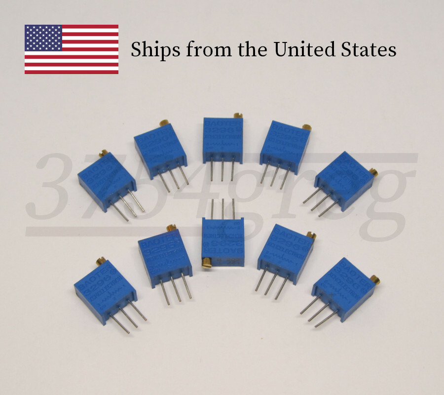 10pcs - 3296 3296W-202 2k Ohm Trimmer Potentiometer | eBay
